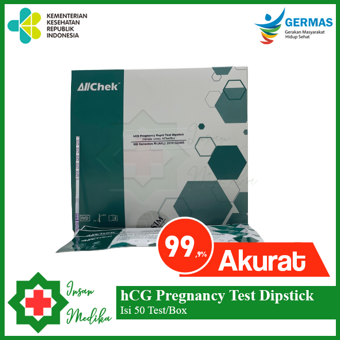 Jual Test Pack Kehamnilan hCG Test Strip 99% Akurat Isi 50 | Shopee ...