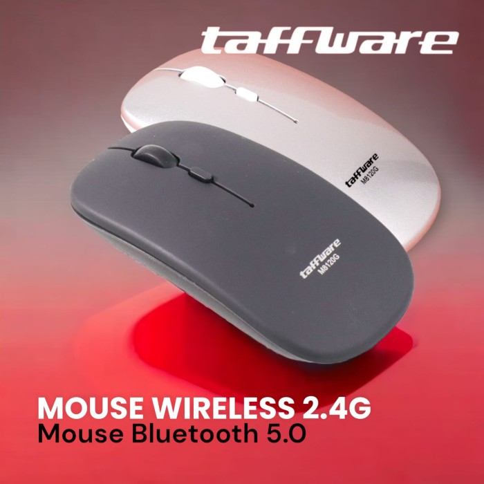 Jual Mouse Wireless Silent Click Mouse Bluetooth Recharge Taffware ...