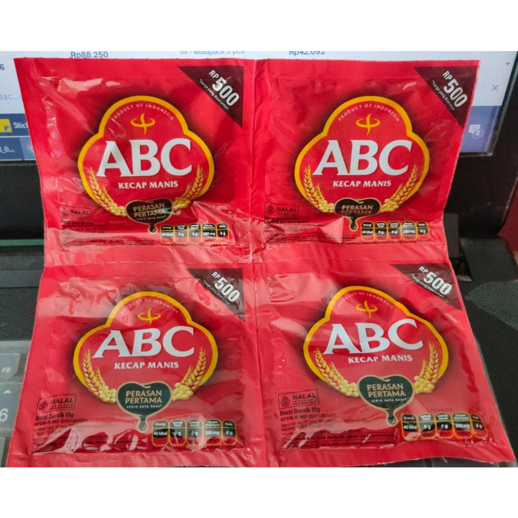 Jual Kecap manis ABC sachet @15 ml (1 renceng isi 12 ) | Shopee Indonesia
