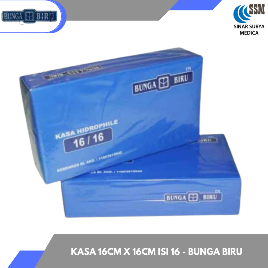 Jual Kain Kasa Hidrophile Bunga Biru 16/16 (1 dus isi 16 lembar ...
