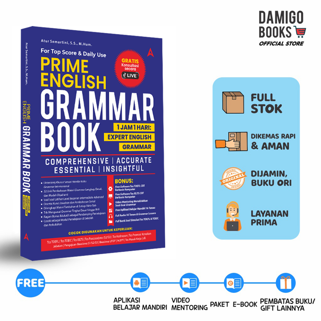 Jual Buku Belajar Bahasa Inggris - Prime English Grammar Book | Shopee ...