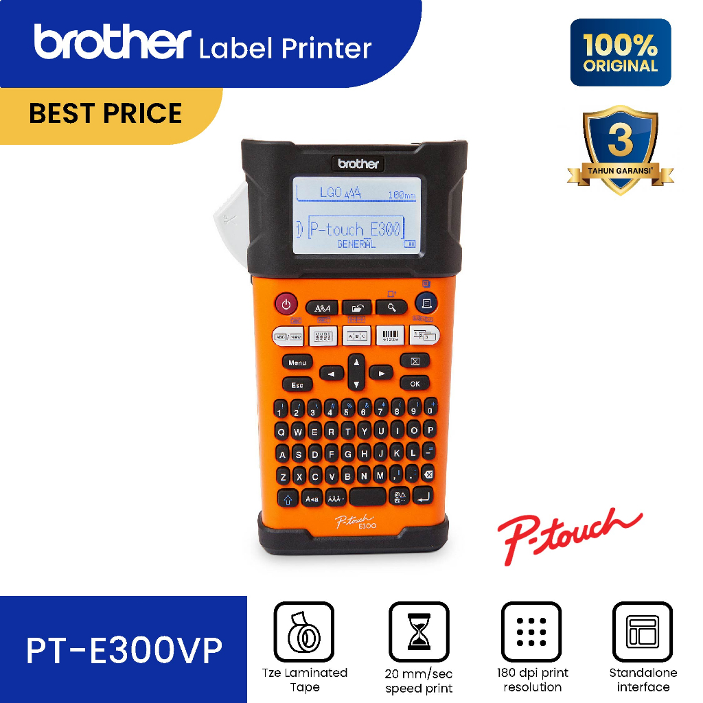 Jual Brother Printer PT-E300VP Label Maker Up To 18mm PT-E300 | Shopee ...
