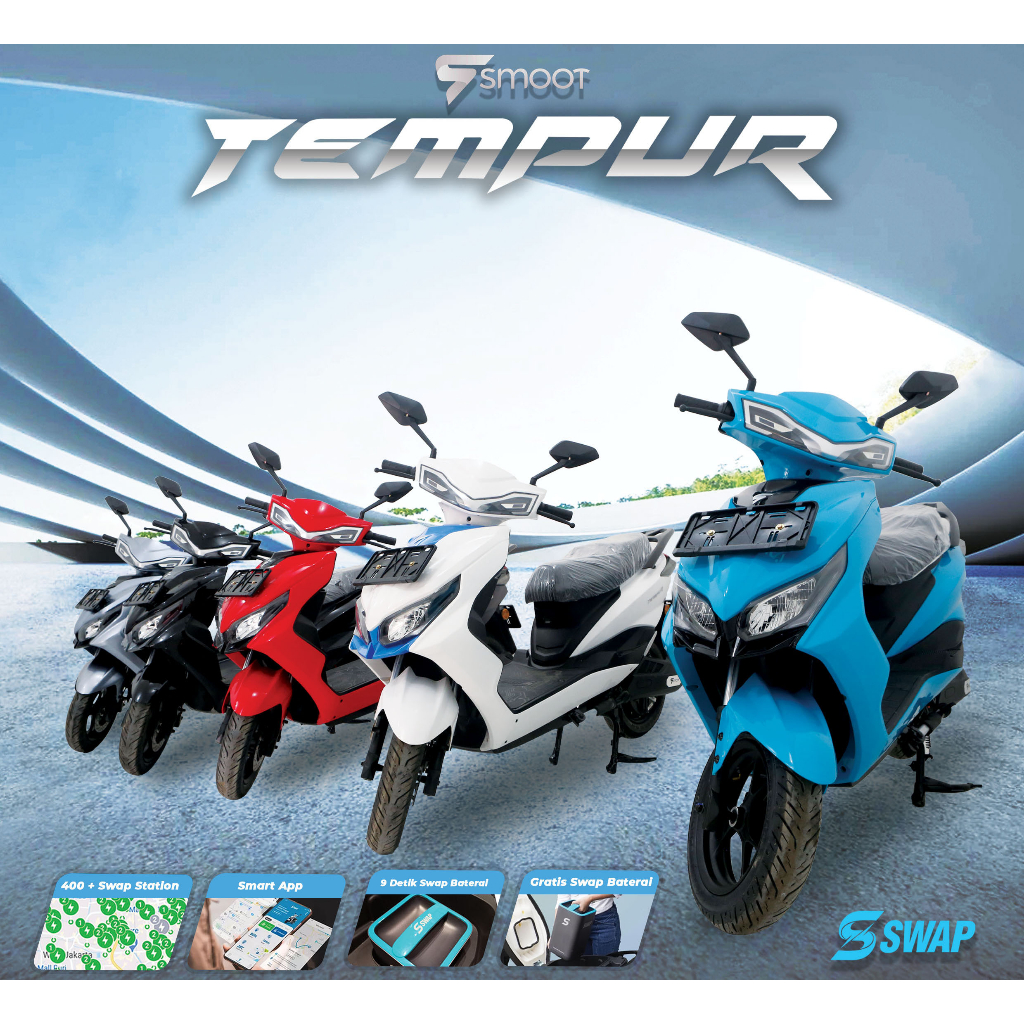 Jual MOTOR LISTRIK SMOOT TEMPUR Facelift (OTR JADETABEK) | Shopee Indonesia