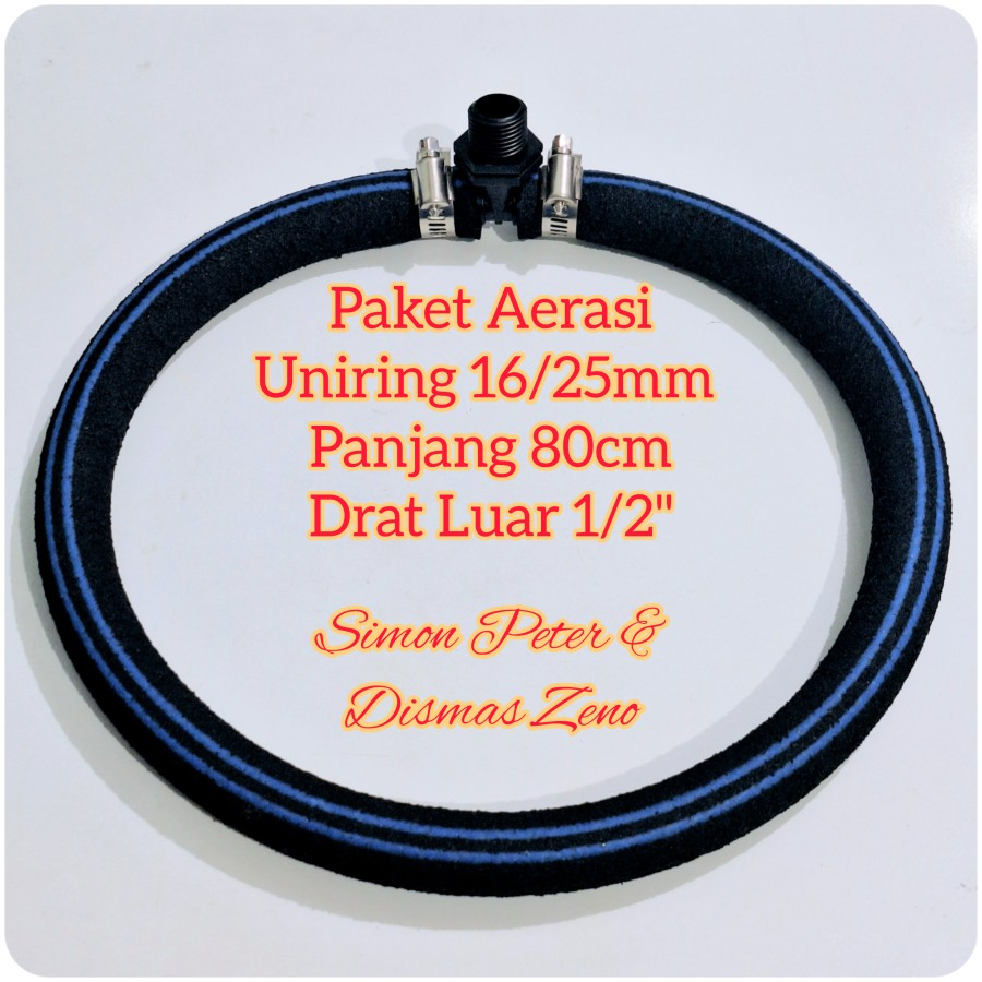 Jual Paket Selang Aerasi UNIRING 16/25 mm Panjang 80cm Konektor Drat ...
