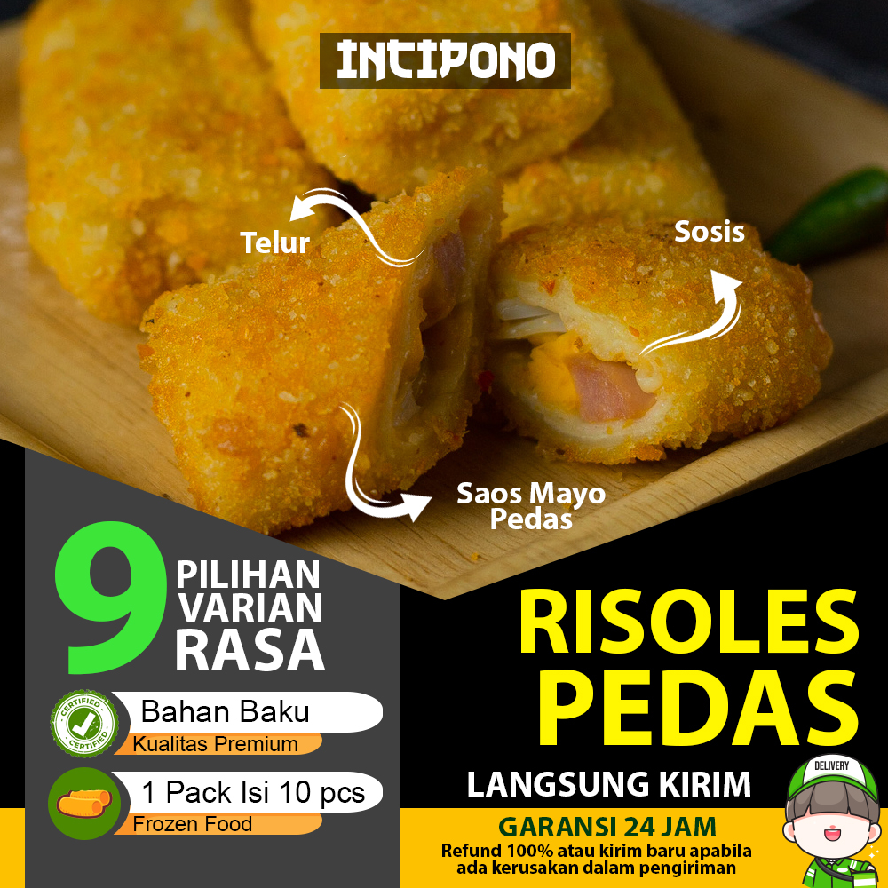 Jual Incipono Risol Mayo Pedas Frozen 1 Pack Isi 10 Pcs Risoles Mayo ...