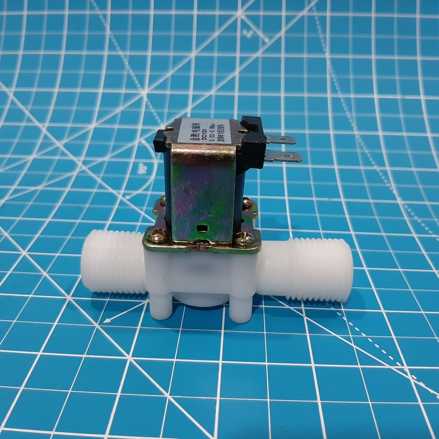 Jual Solenoid Valve Plastic 1/2" 12V DC Kran Listrik 1/2 Inchi Drat ...