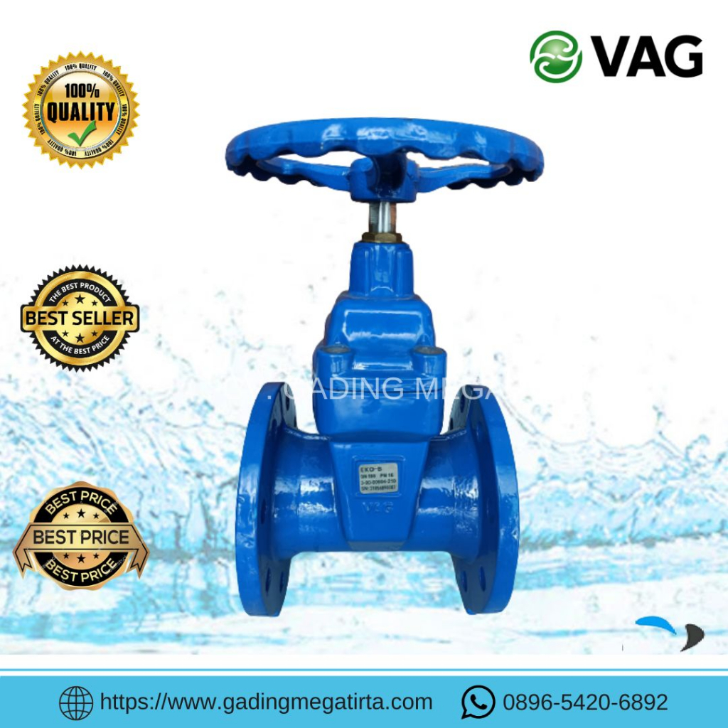 Jual Gate Valve VAG Eko Plus Resilient DCI Seated PN16 4" | Shopee ...