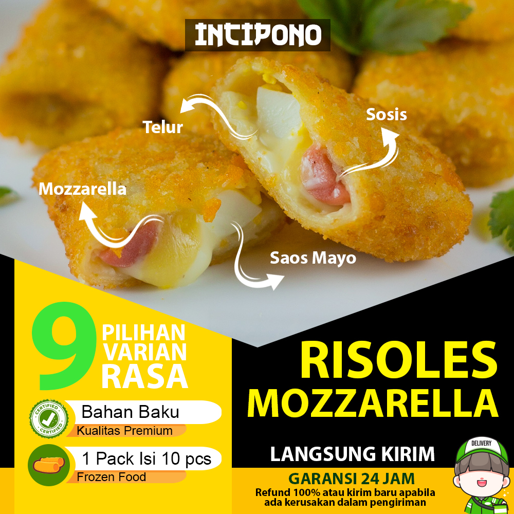 Jual Incipono Risol Mozzarella Frozen 1 Pack Isi 10 Pcs Risoles Keju ...