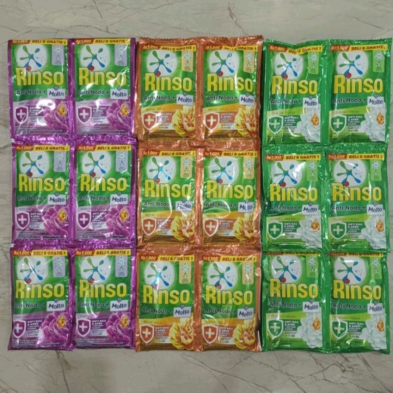 Jual Rinso Cair Liquid 38 ml isi 6 sachet per renteng | Shopee Indonesia