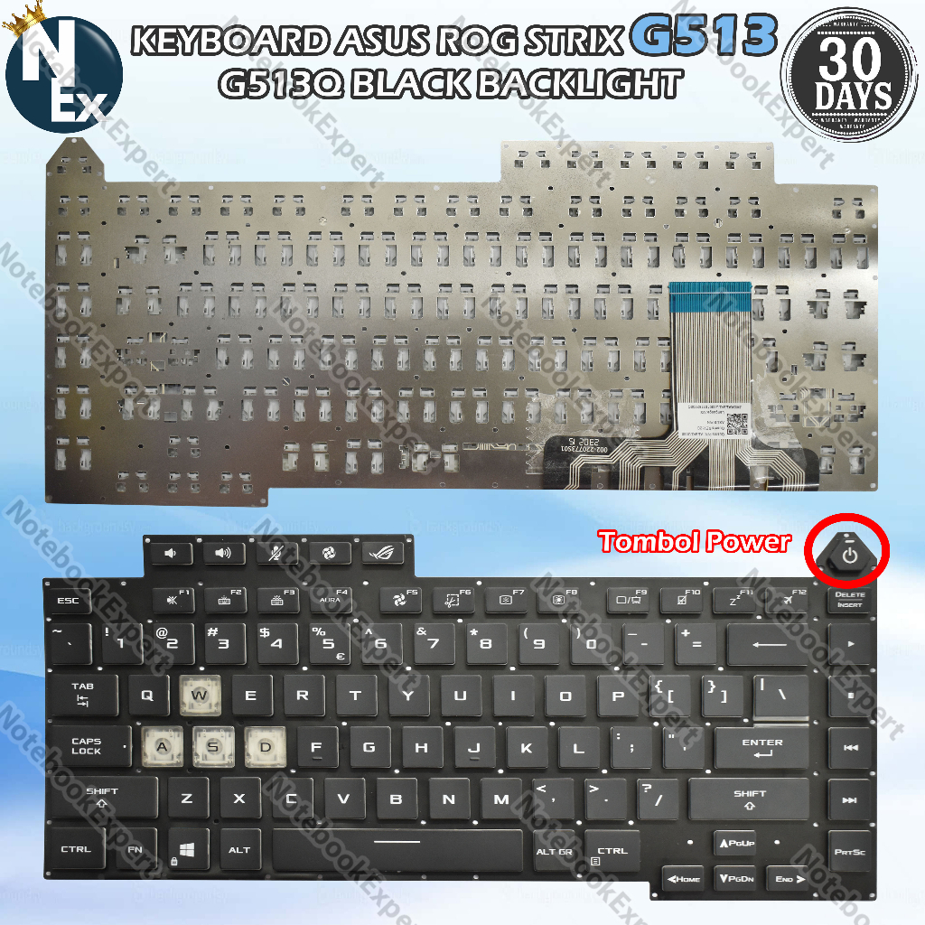 Jual KEYBOARD ASUS ROG STRIX G513 G513Q BLACK BACKLIGHT - BLACK ...