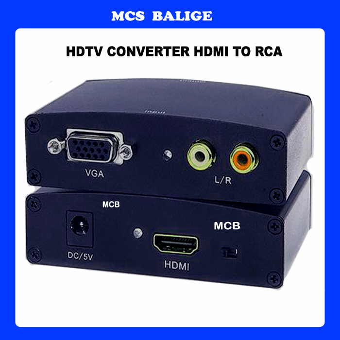 Jual VGA and RCA Audio to HDMI Converter Box | Shopee Indonesia