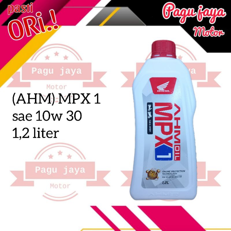 Jual AHM MPX 1 ukuran 800ml 1liter 1,2liter sae 10w 30 oli mesin motor ...