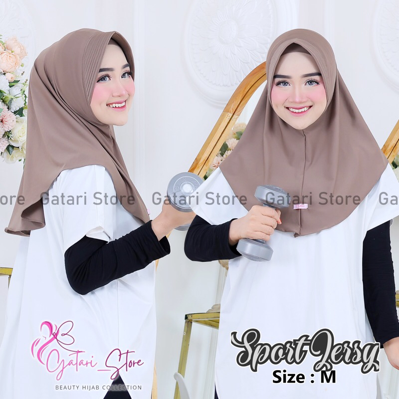 Jual [GATARI STORE] Hijab Sport ukuran M / HIJAB PET OLAHRAGA JERSEY ...