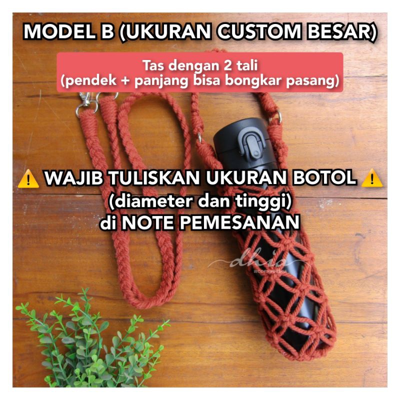 Jual Tas Tumbler Macrame 1 atau 2 Warna / Tumbler Holder / Bottle ...