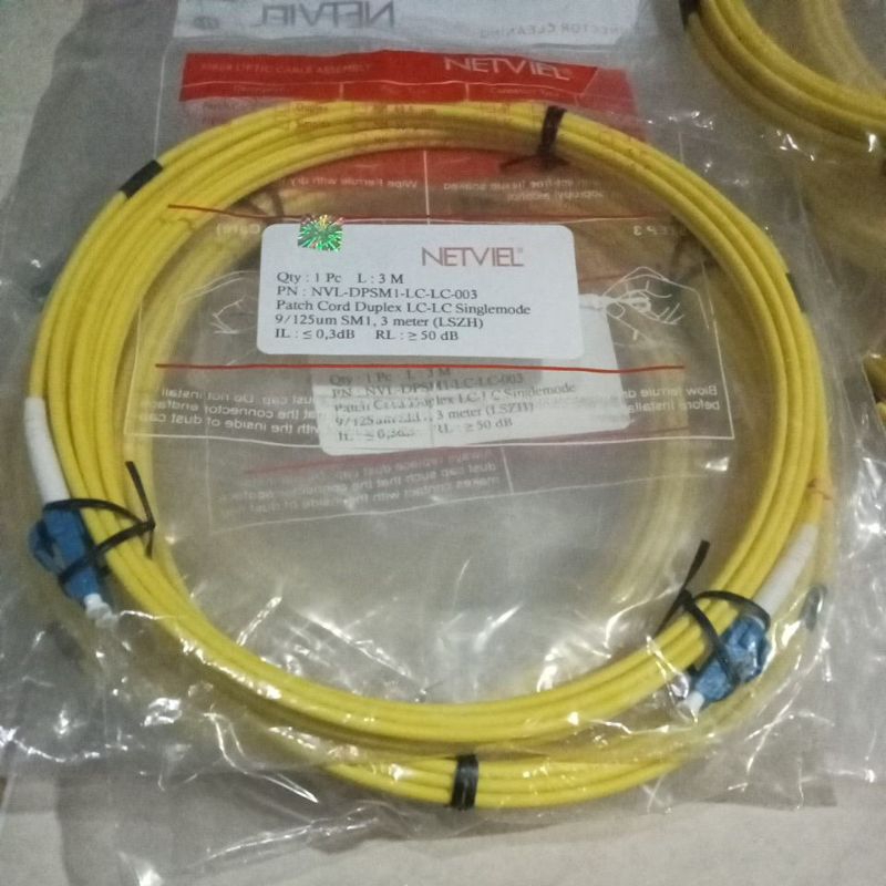 Jual NETVIEL PATCH CORD LC-LC 3M SINGLEMODE 3 METER NVL-DPSM1-LC-LC-003 ...