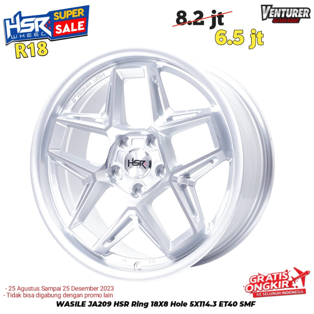 Jual velg mobil racing R18 lubang 5x114.3 untuk outlander, camry,accord ...