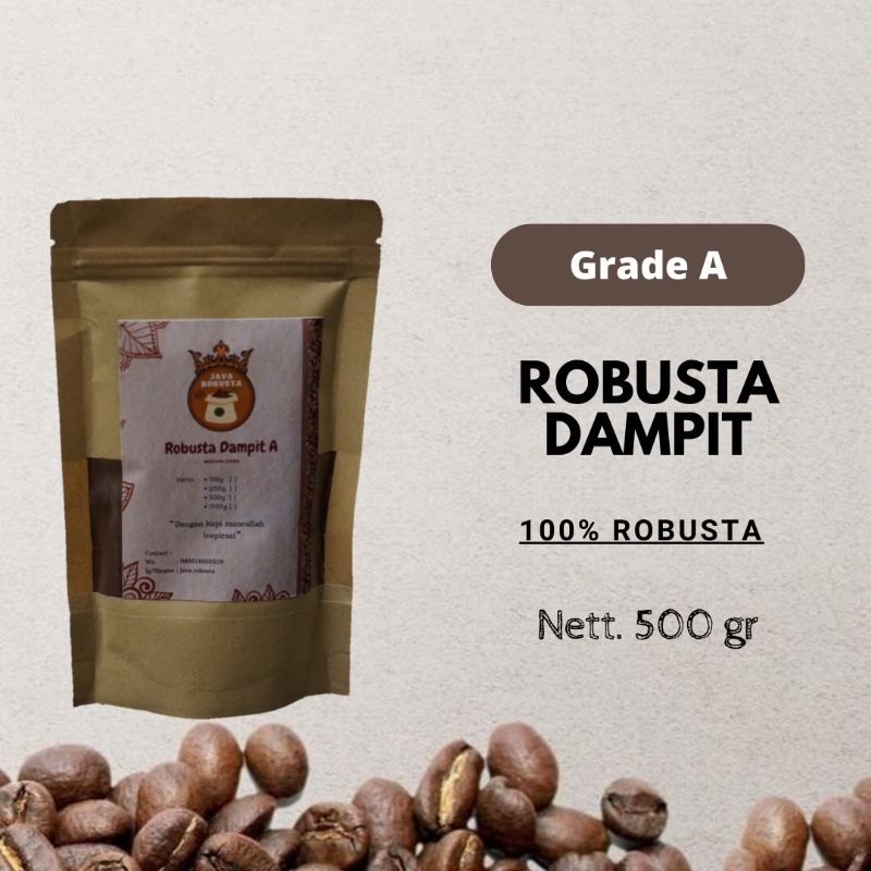 Jual Bubuk Kopi Robusta Dampit A 500gr || Kopi Murni Tanpa Campuran ...