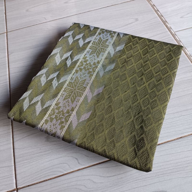 Jual TERBARU!! Songket Hijau Army Kain Songket Hijau Armi | Shopee ...