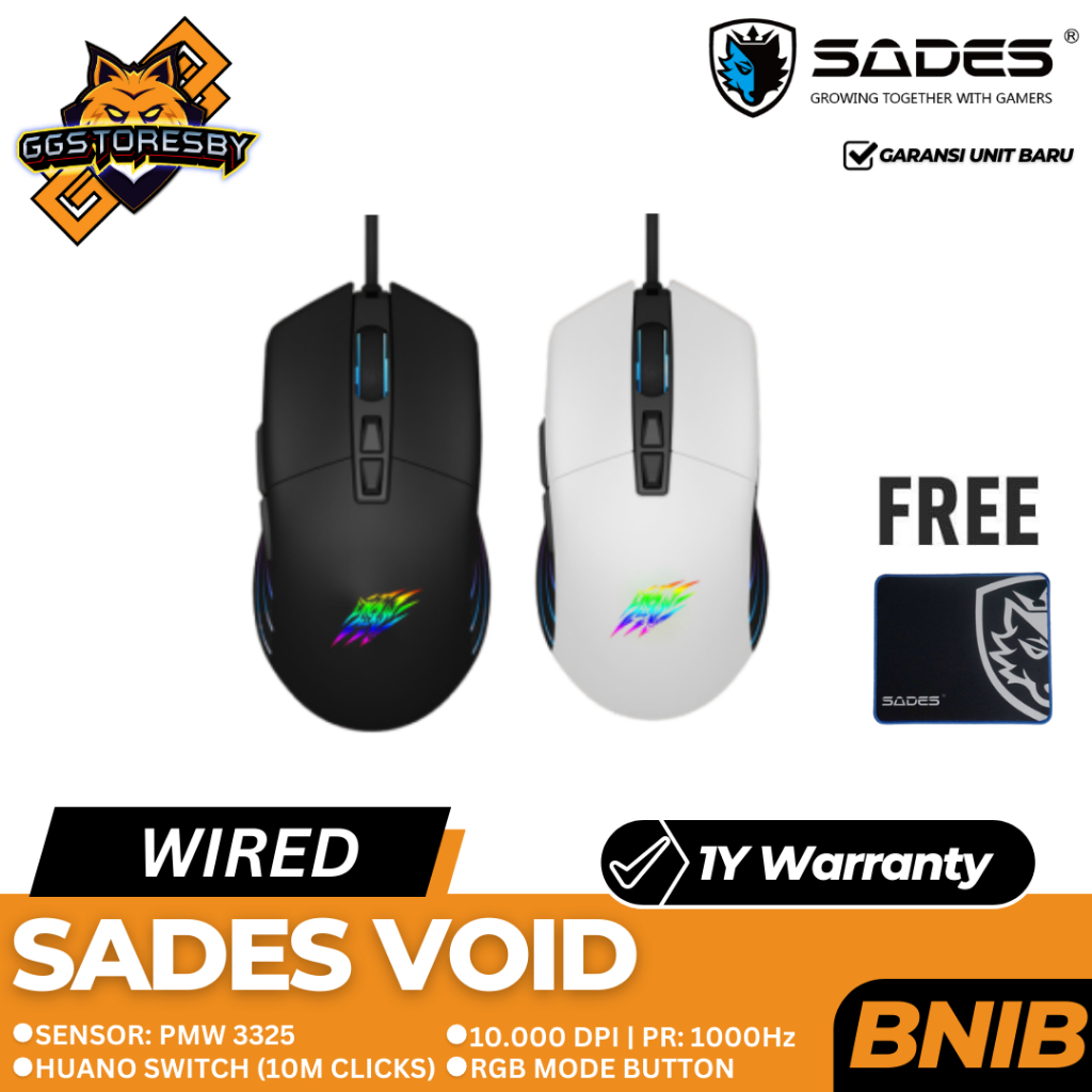 Jual Sades Void Rgb Gaming Mouse | Shopee Indonesia