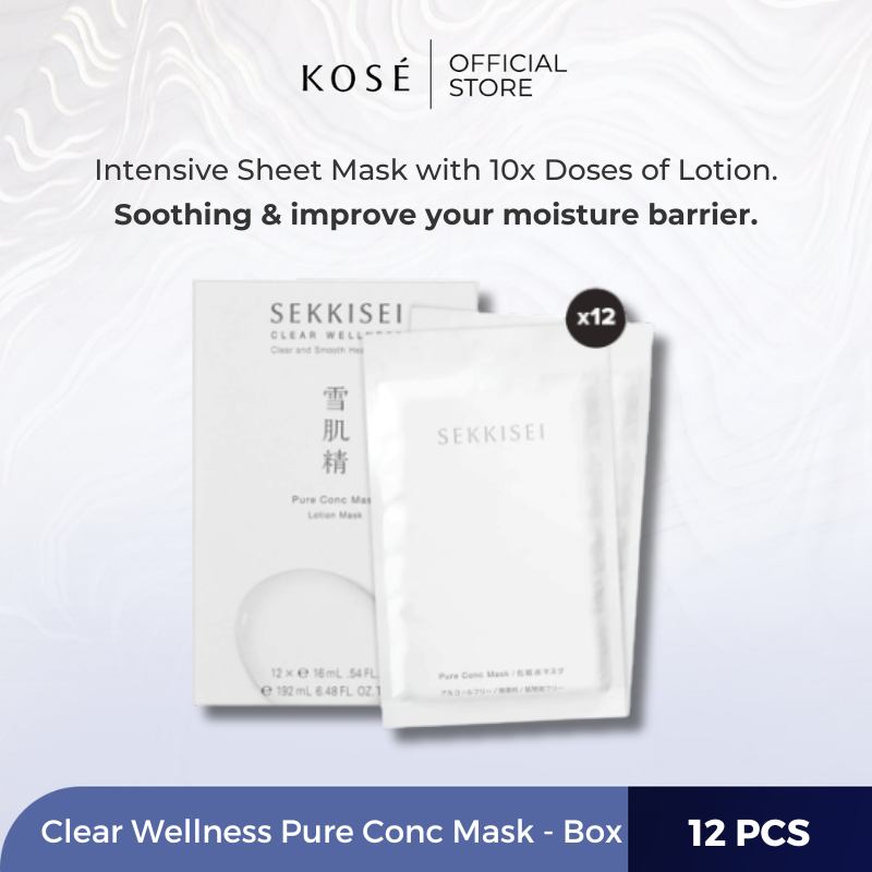 Jual KOSE Sekkisei Clear Wellness Pure Conc Mask - 1 box (12pcs ...