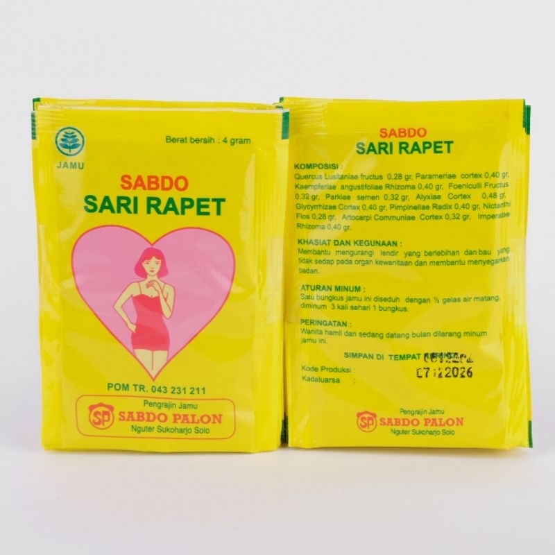 Jual Jamu Serbuk Herbal Sari Rapet - Sabdo Palon ( isi 10 Sachet ...