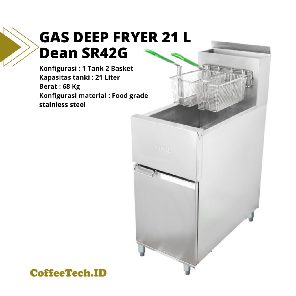 Jual GAS DEEP FRYER DEAN SR42G KAPASITAS 21 LITER // DEEP FRYER DOUBLE | Shopee Indonesia