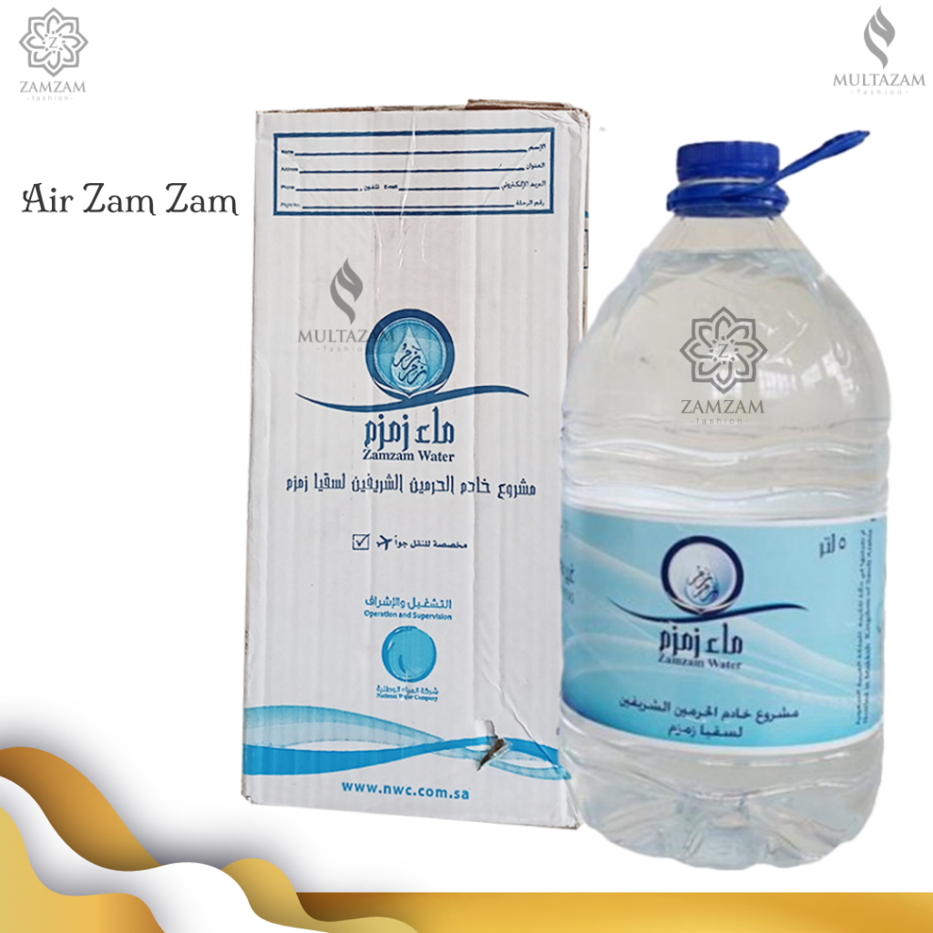 Jual 1000 % TERMURAH Air zam zam 5 liter asli oleholeh haji dan umrah air zamzam original non ...