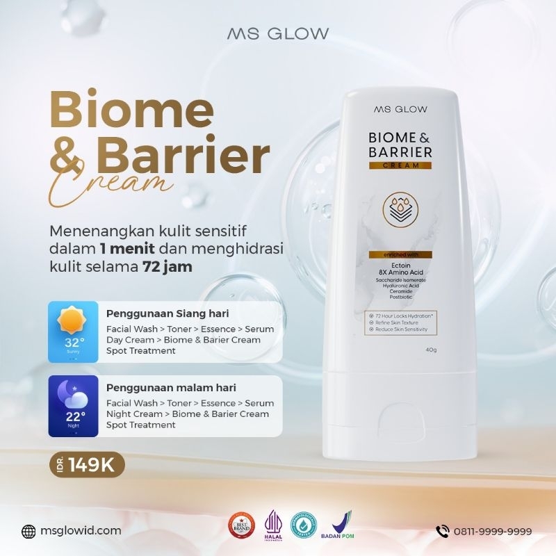 Jual Biome & Barrier Cream MS GLOW | Shopee Indonesia