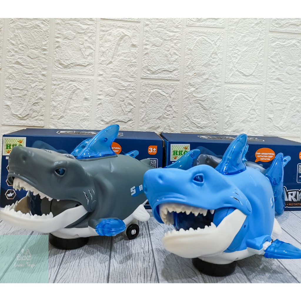 Jual Mainan Anak Robot Baby Shark Ikan Hiu Berjalan Light & Sound 0201 ...