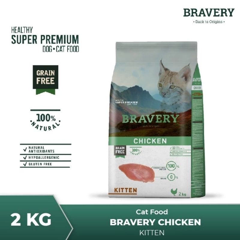 Jual Bravery Cat Food Kitten Chicken | Shopee Indonesia