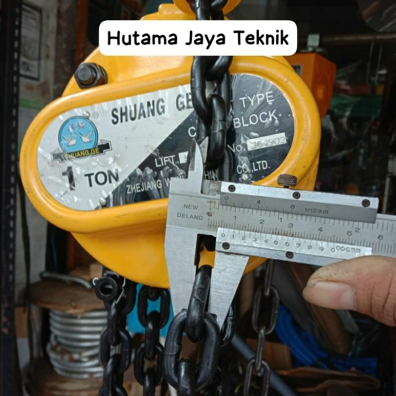 Jual Katrol Shuangge 1 Ton 10 meter Chain Block Takel Derek Asli HS-T ...
