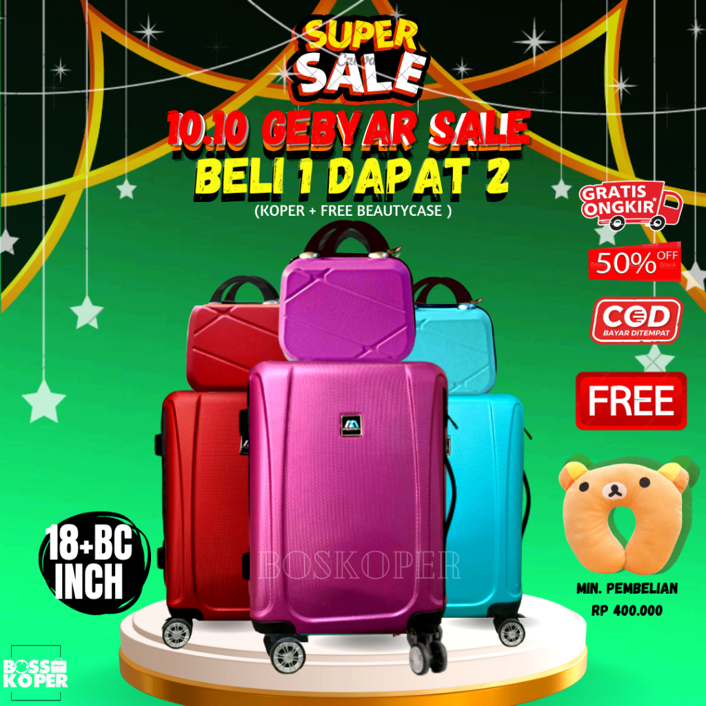 Jual Koper 18 inch Polo ZL003 ukuran kabin/koper fiber hardcase/koper ...