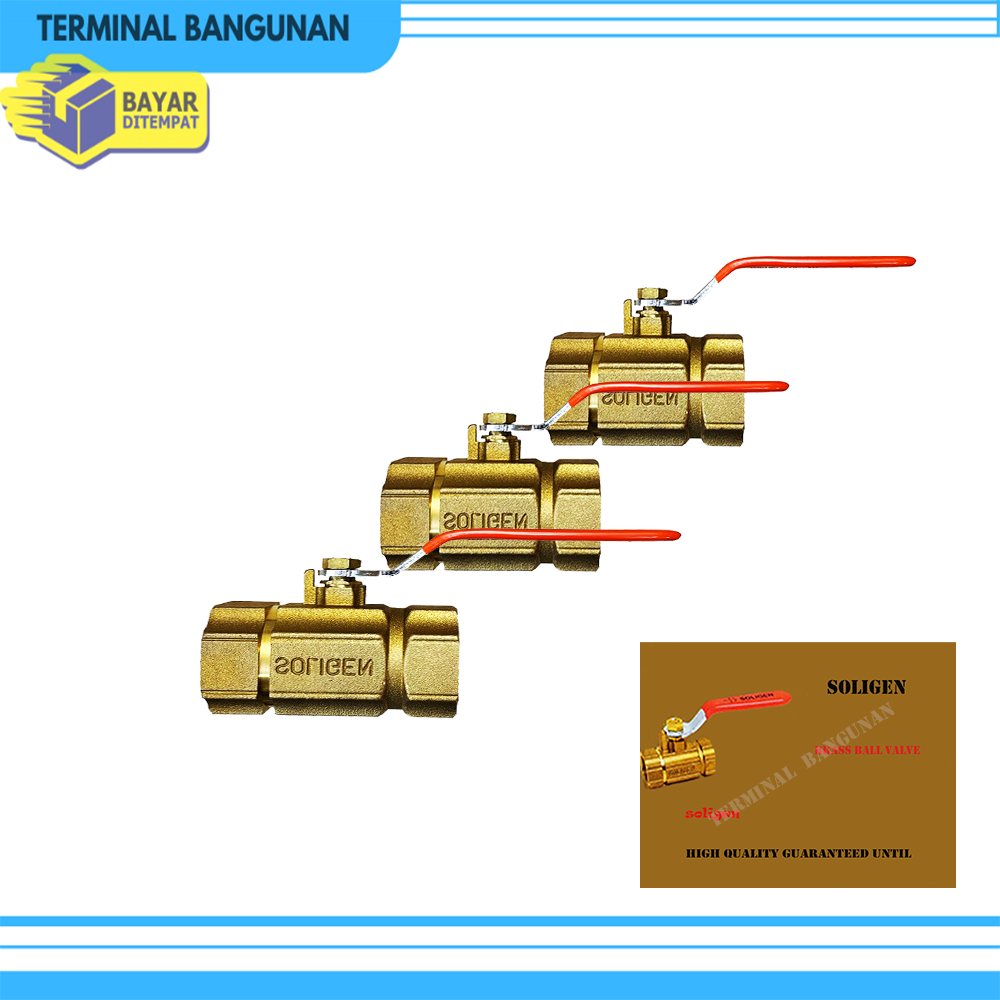 Jual Ball Valve Kuningan Soligen Ball Valve Stop Kran | Shopee Indonesia