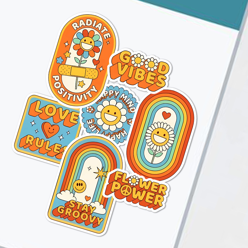 Jual Sticker Flower Power Aesthetic Stiker Waterproof (7pcs) | Shopee ...