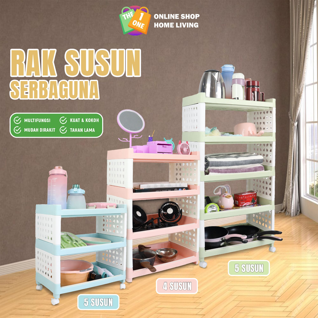 Jual Rak Plastik Susun Dengan Roda - Rak Serbaguna Exstra Besar ...
