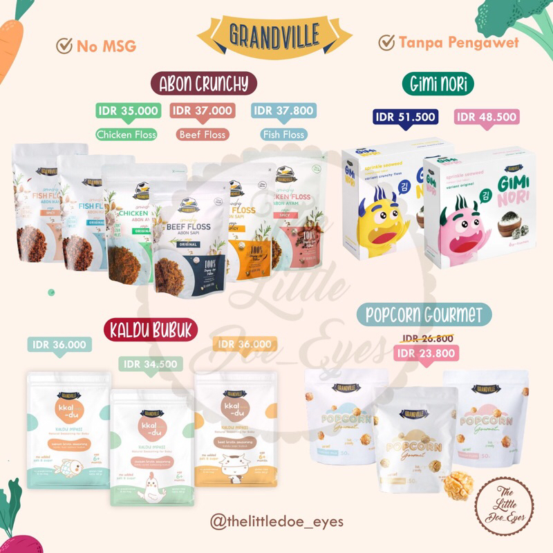 Jual [READY] Grandville Abon Crunchy Sapi / Ayam / Ikan / Original ...