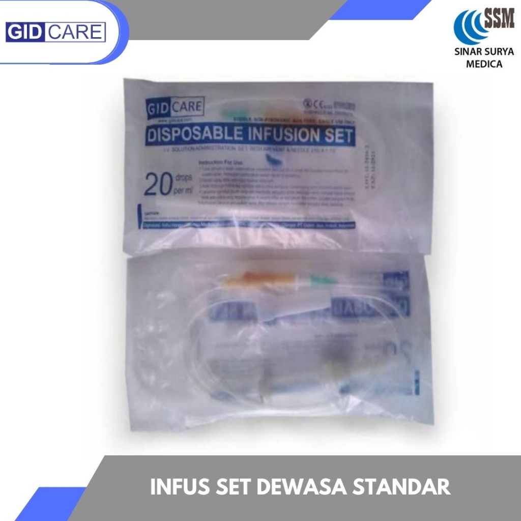 Jual Infusion Set Adult Gidcare / Alat Selang Infus Set Dewasa ...