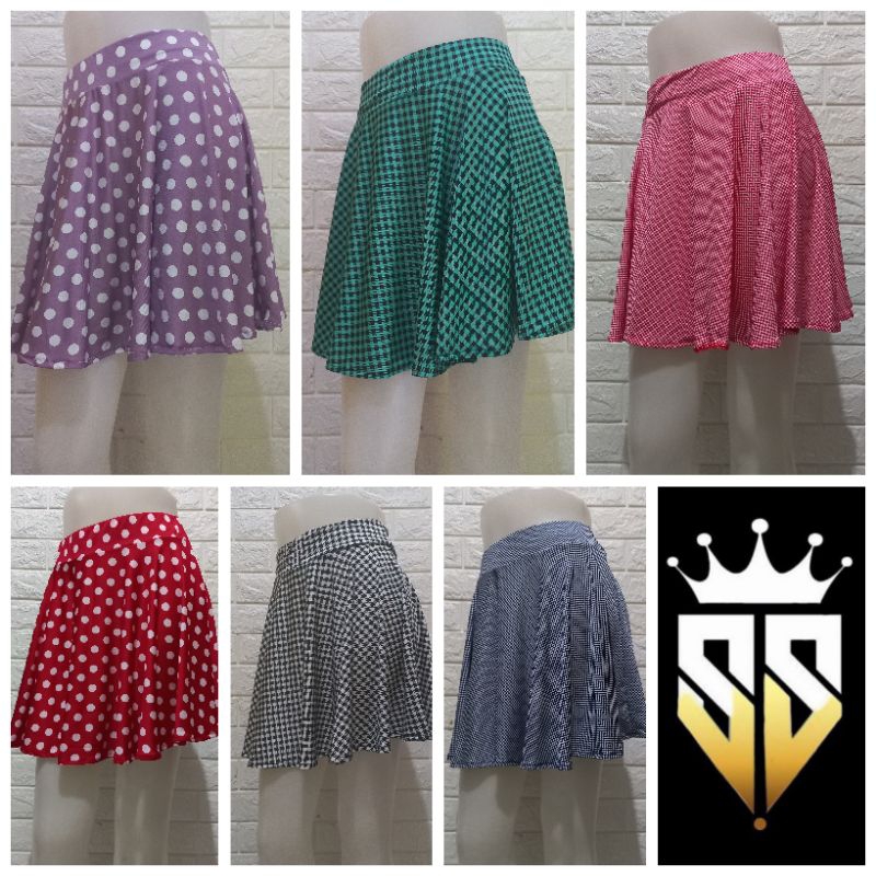 Jual Rok Mini Flare Motif Standar Spandek Balon || Rok Senam Zumba ...