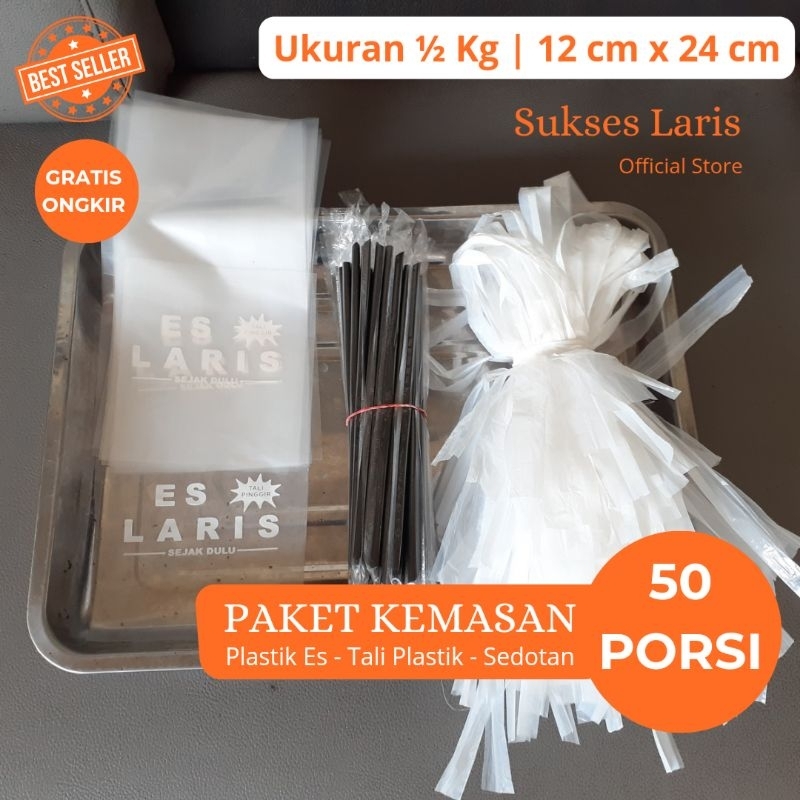 Jual PLASTIK SABLON "ES LARIS" 50 PORSI UKURAN 12 X 24 | PLASTIK SABLON ...