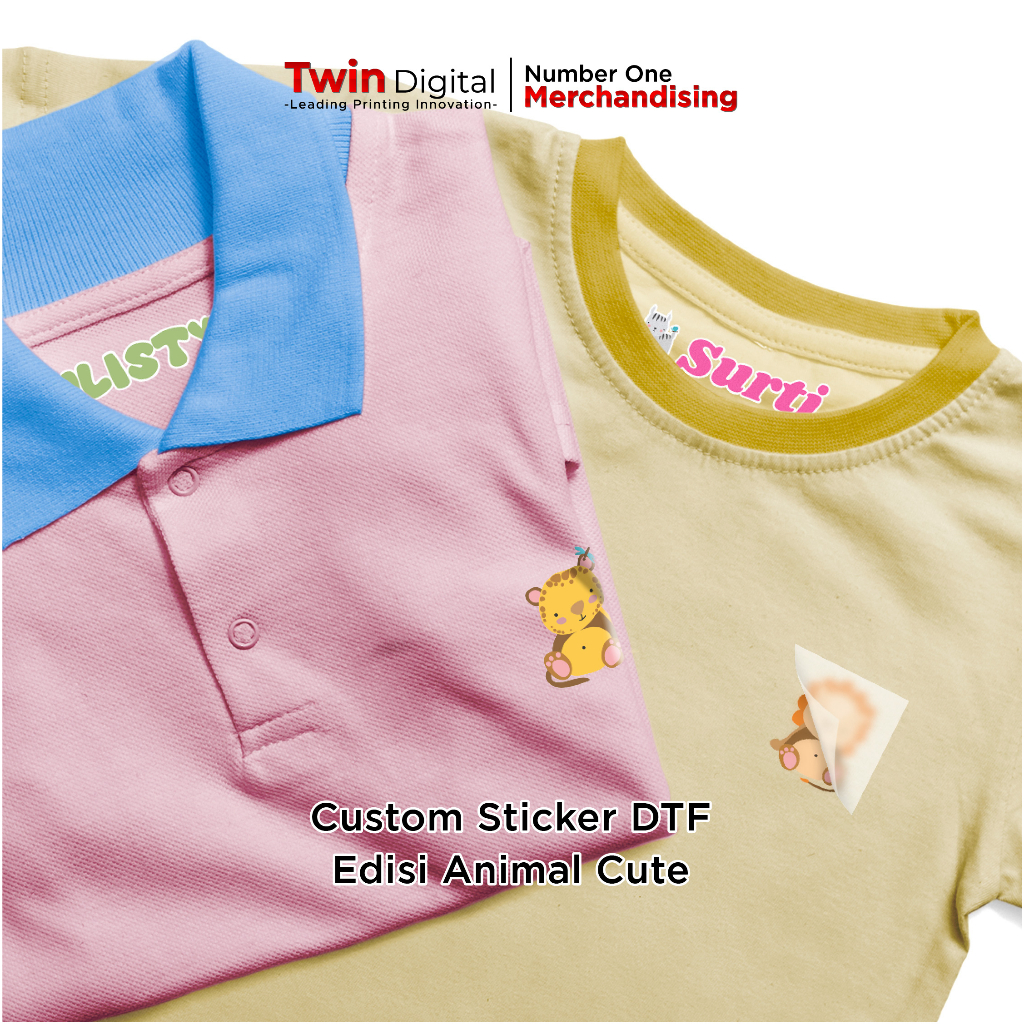 Jual Twindigital Custom Sticker DTF Edisi Animal Cute Sablon Setrika ...