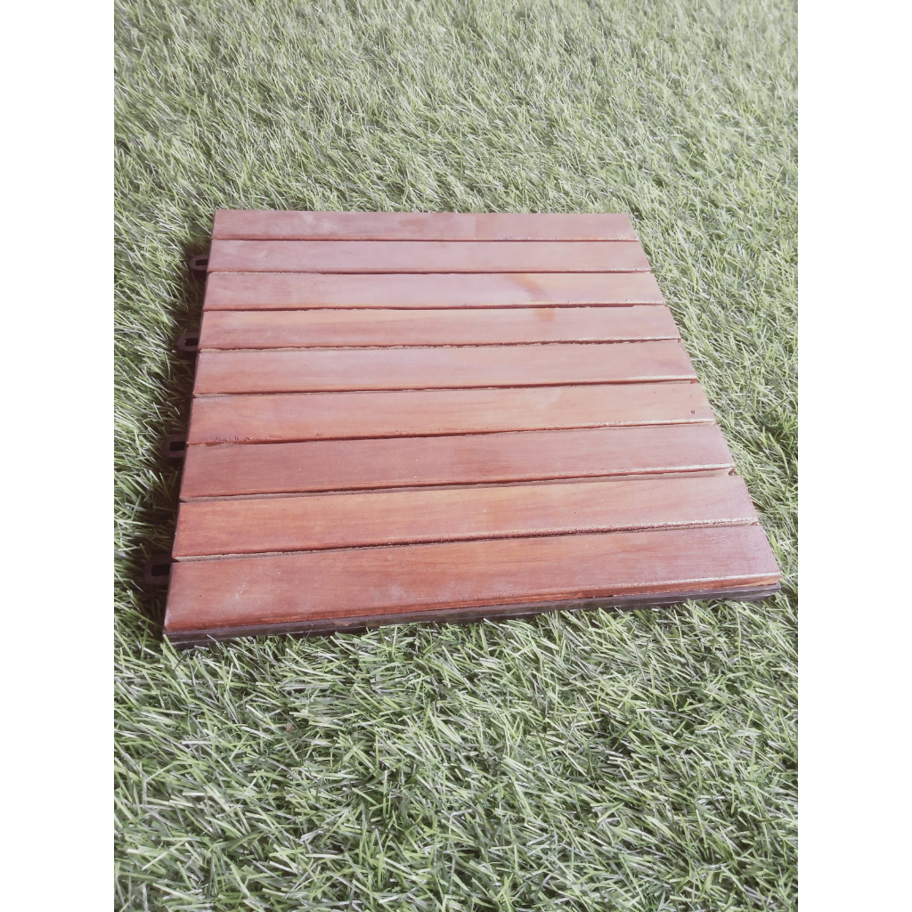 Jual Decking Lantai Kayu Jati-Ubin kayu jati-Lantai outdoor | Shopee ...