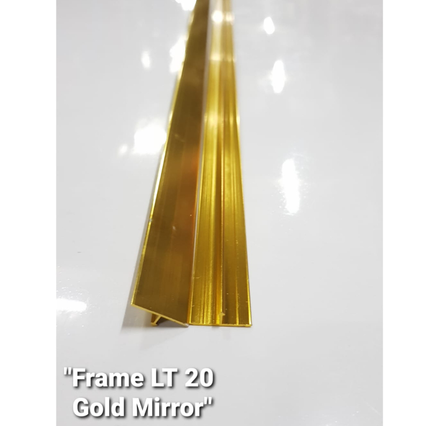 Jual Frame Lis List T Gold Matte Mirror 20 mm x 5 mm Panjang 300 cm 3 ...