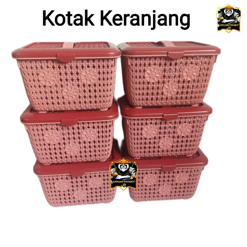 Jual Keranjang Kotak Plastik Rotan/Box Countener/Kondangan 5 Liter ...