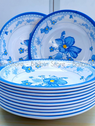 Jual SATU LUSIN PIRING MELAMINE MODEL CEKUNG LEBAR 23CM MOTIF TERBARU ...