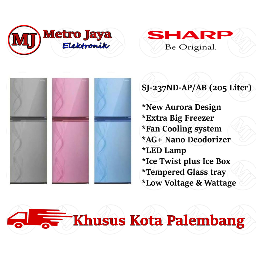 Jual Kulkas 2 pintu Sharp sj 237 nd | Shopee Indonesia