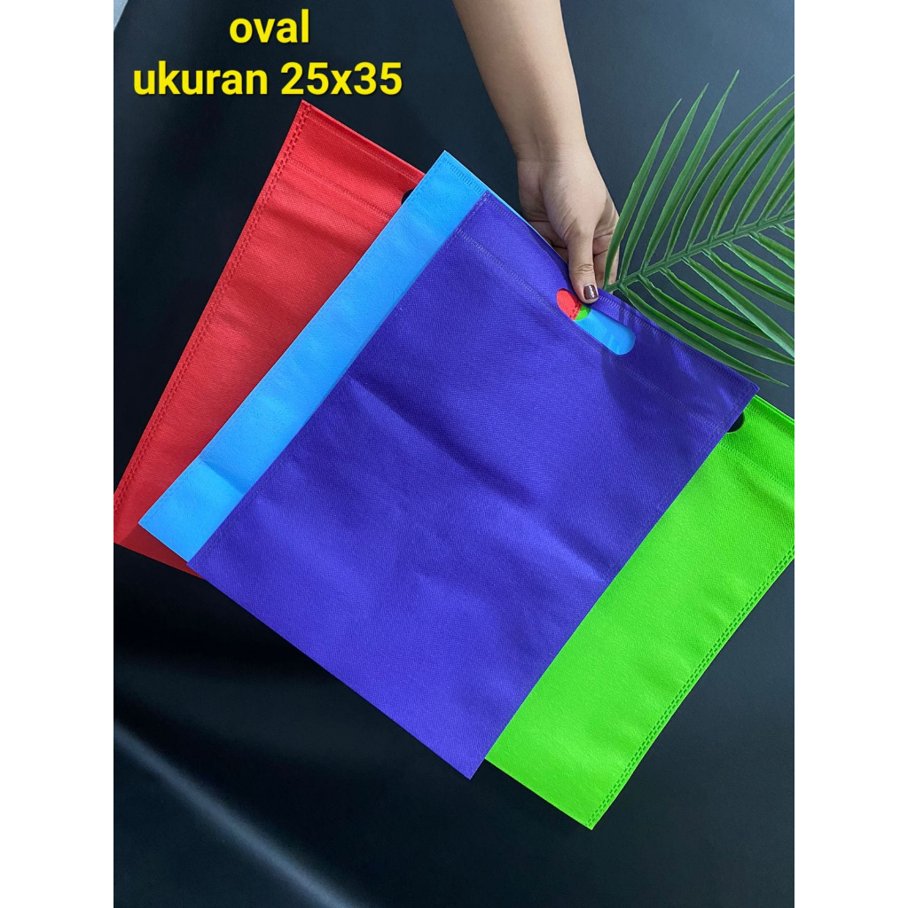 Jual Goodie bag oval 25x35 - tas promosi-tas spondbond oval-goody bag ...