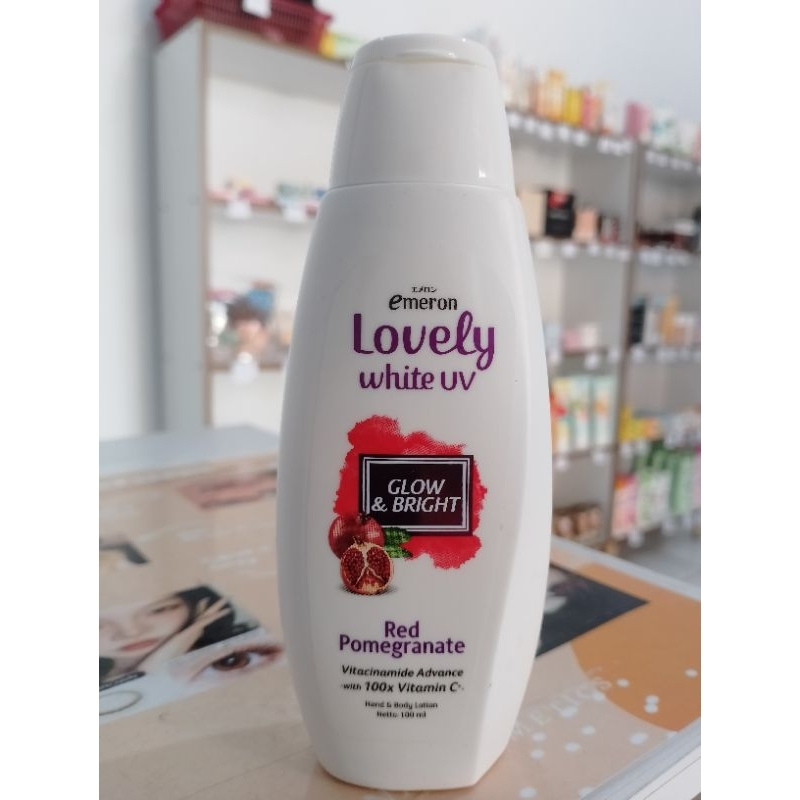Jual emeron lovely white UV,glow & bright,hand & body lotion,red ...