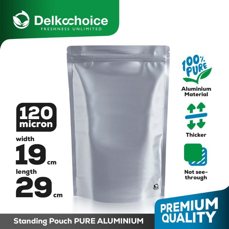 Jual STANDING POUCH ALUMINIUM ZIPLOCK KEMASAN ALU FOIL SNACK BEAN ...