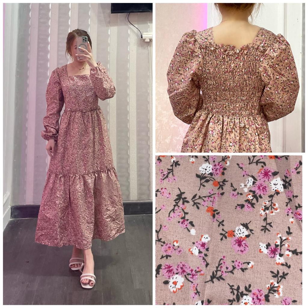 Jual RD FASHION - YICO DRESS / LONG SMOCKED / Long Dress Diora | Shopee ...