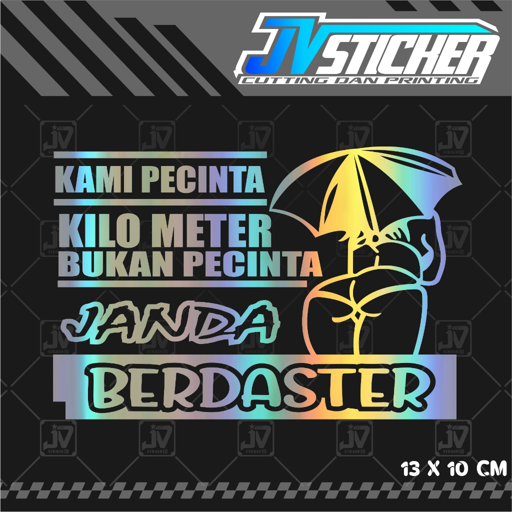 Jual STIKER JANDA BERDASTER CUTTING STICKER PECINTA KILOMETER MOTOR ...